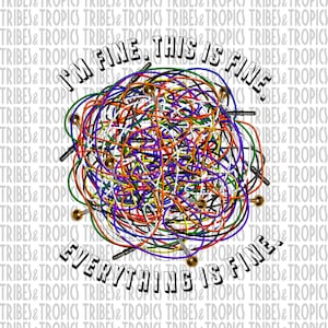 EEG Wires Tangled Everything is Fine PNG, Sleep Tech Humor, Sleep ...