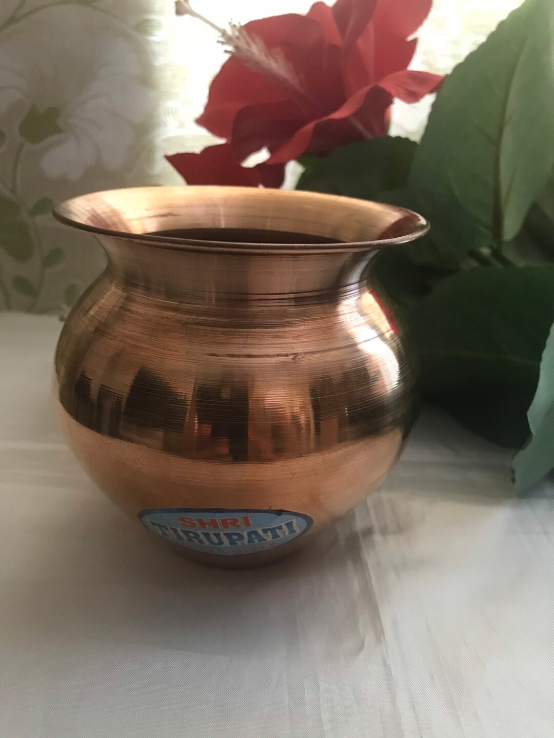 Pure Copper Lota / Ragi Chembu Hindu Pooja Kalash Copper Pot Surya ...