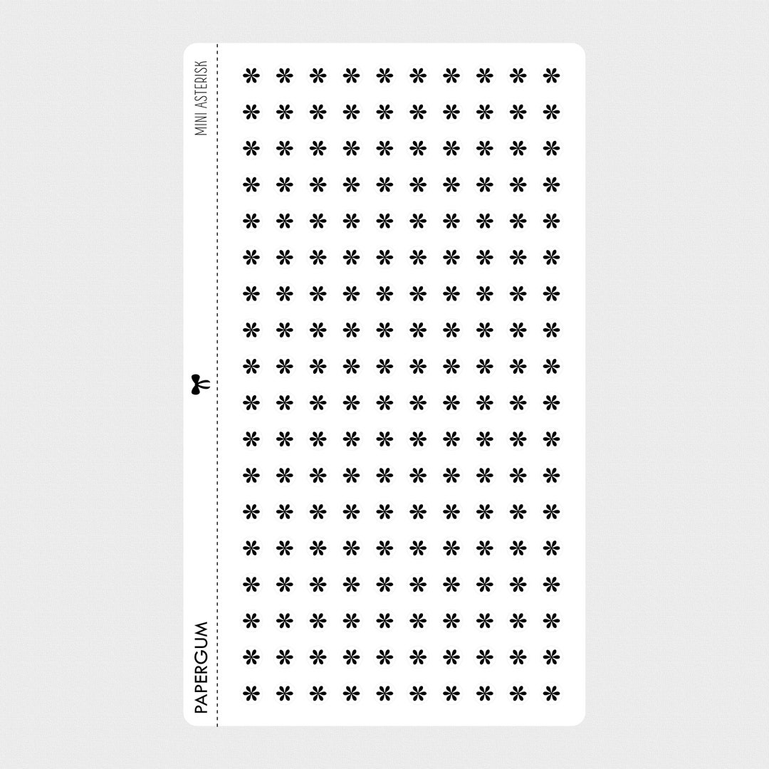 OLD FORMAT Mini Asterisk Transparent Stickers Planner - Etsy