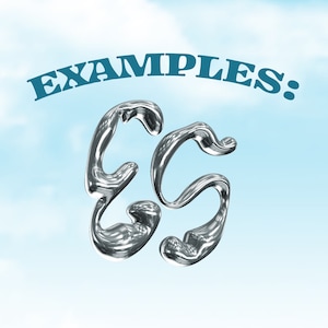 CHROMO LOGO Personalised Design Your Own Silver Liquid Chrome Logo, Any ...