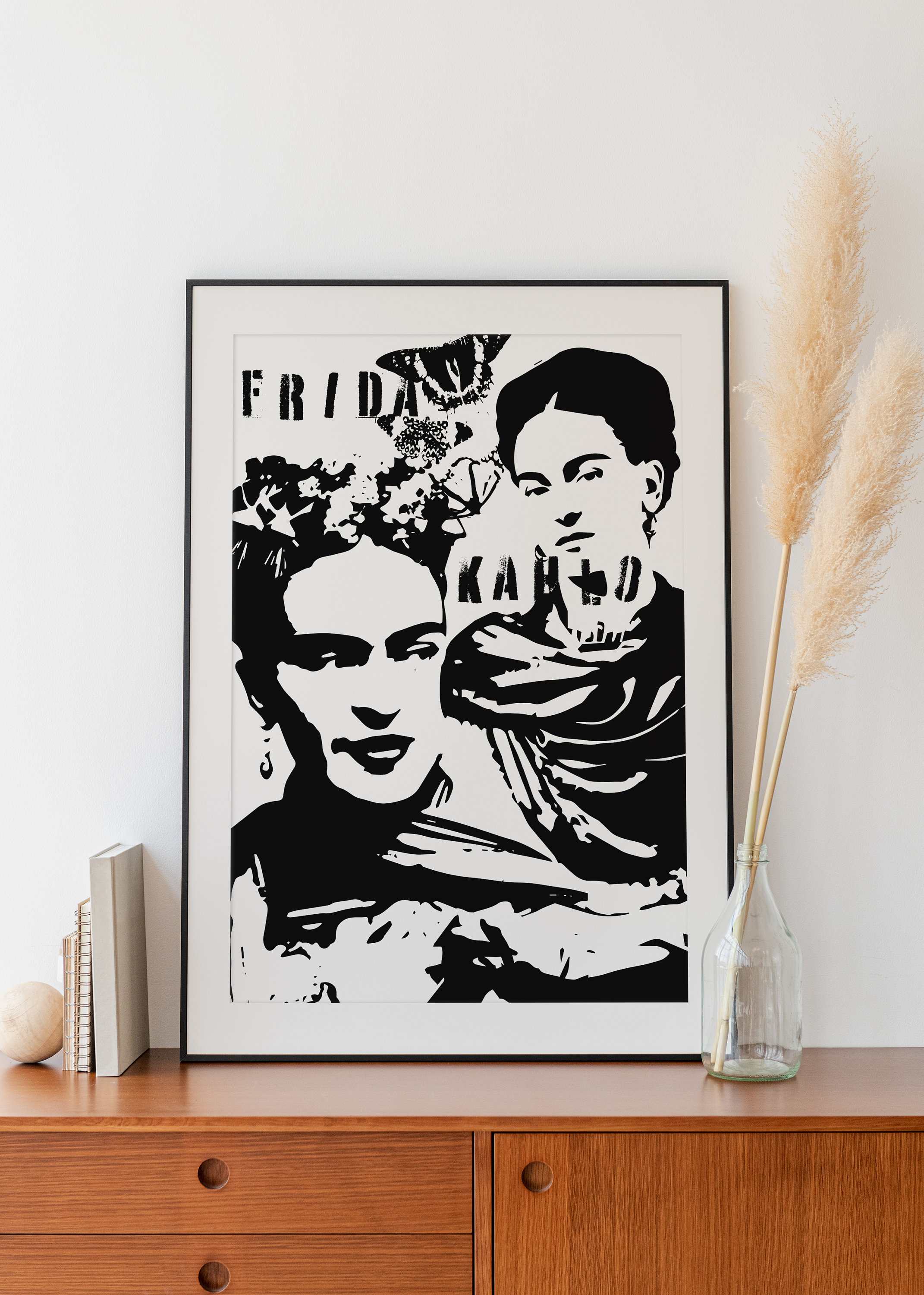FRIDA KAHLO Graffiti Silhouette Y2k 00's Feminist Lino - Etsy UK