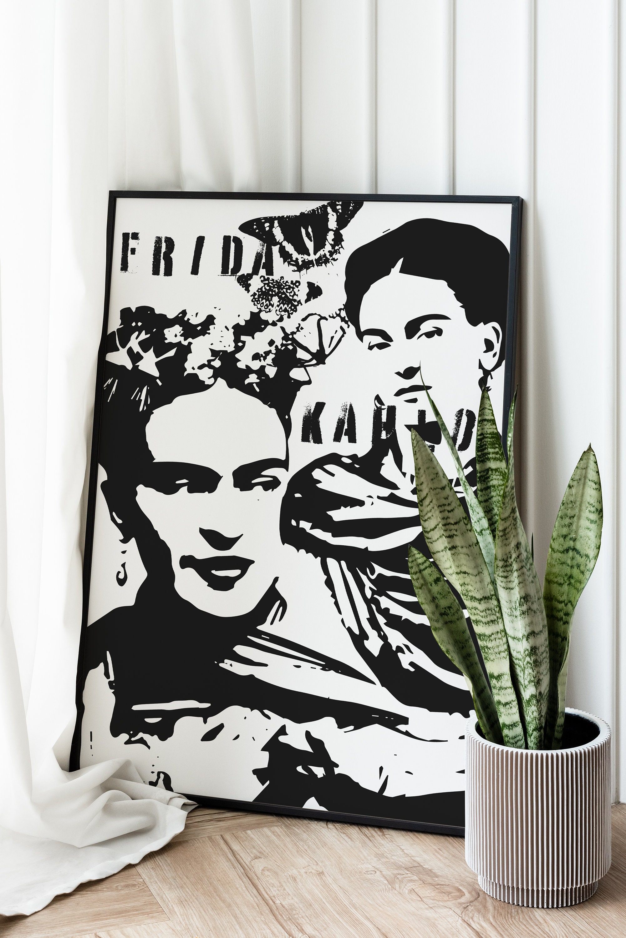 FRIDA KAHLO Graffiti Silhouette Y2k 00's Feminist Lino - Etsy UK