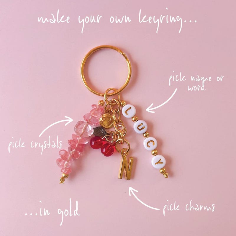 Beaded Keychain - Etsy