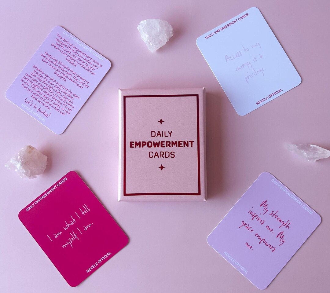 Mini Daily Empowerment Cards With 30 Cards, Glossy Cards of ...