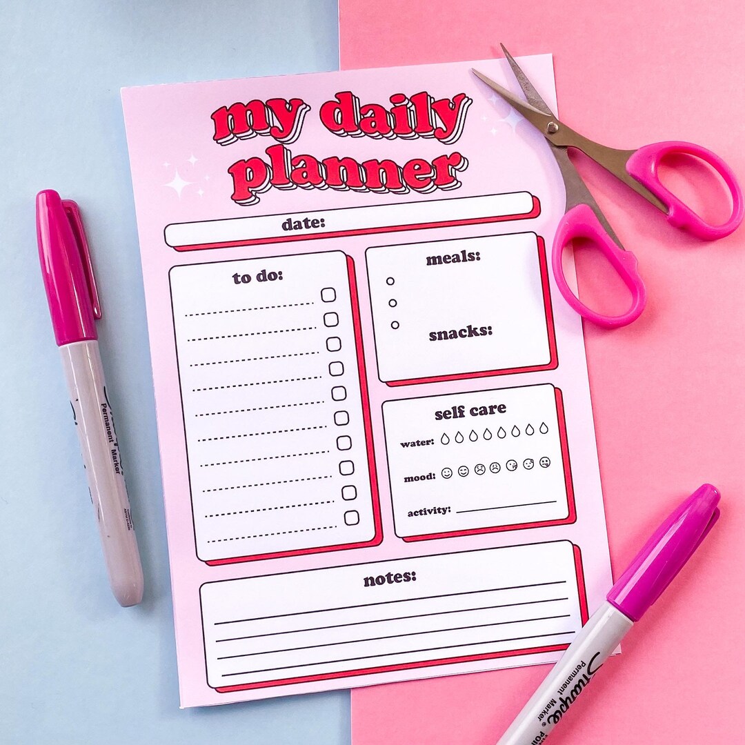 A5 or A4 Notepad Daily Planner: My Daily Planner With 40 Pages Tear off ...