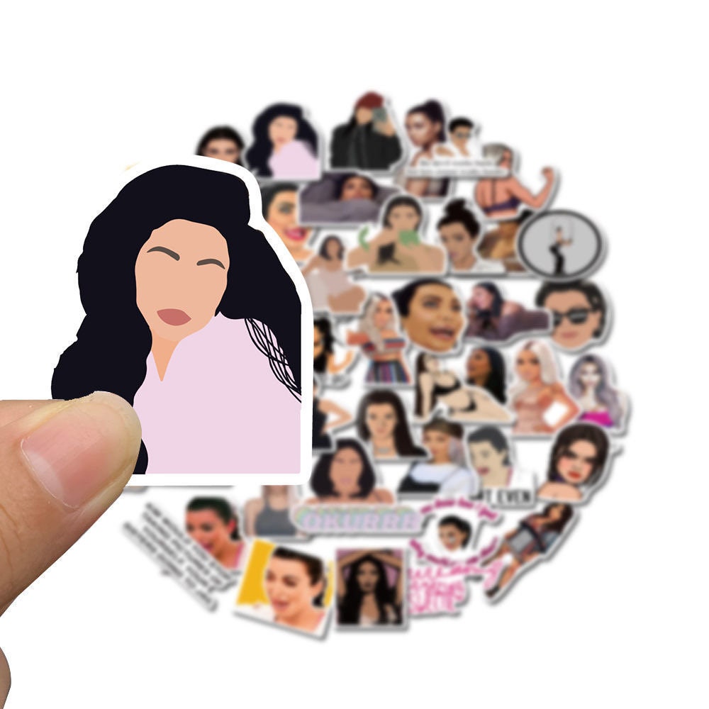 5 Kim Kardashian Stickers for Water Bottles Laptop Sticker - Etsy