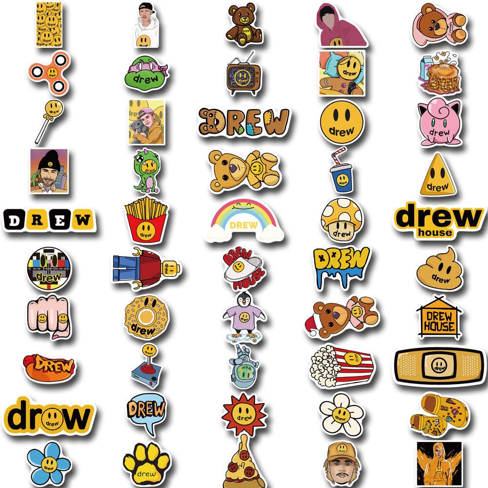 10 Justin Bieber Drew Vinyl Stickers for Water Bottles Laptop - Etsy