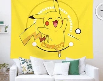 Pikachu Tapestry - Etsy