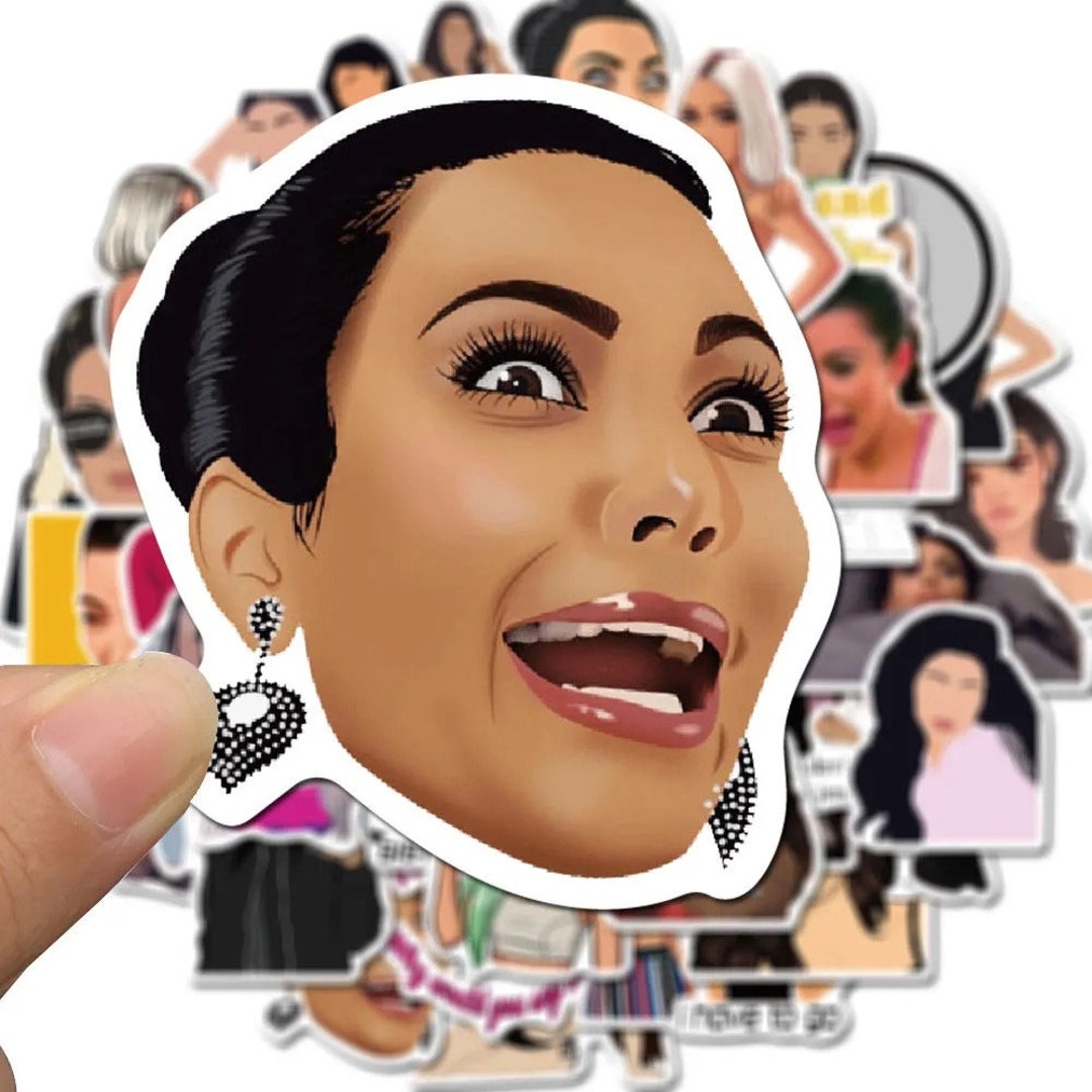 5 Kim Kardashian Stickers for Water Bottles Laptop Sticker - Etsy