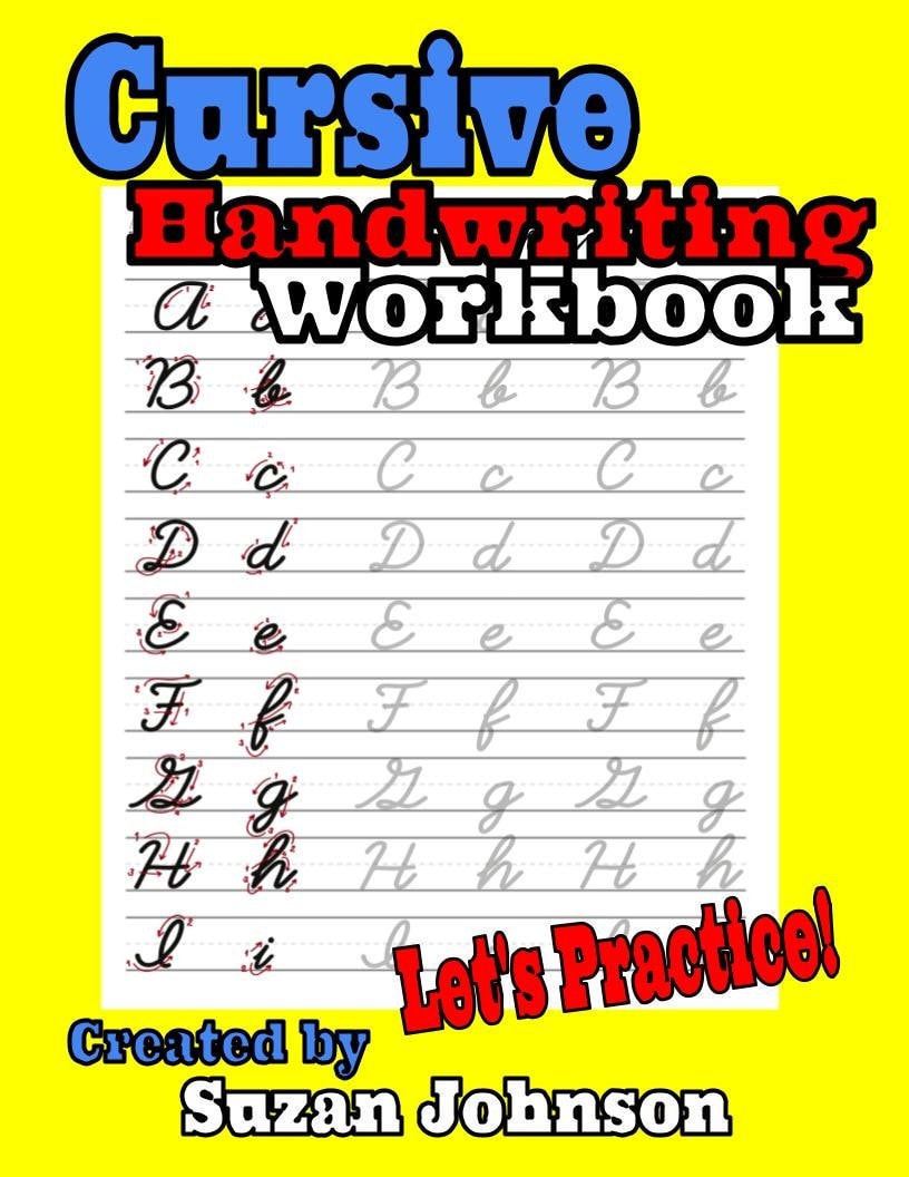 Cursive Handwriting Workbook - Etsy