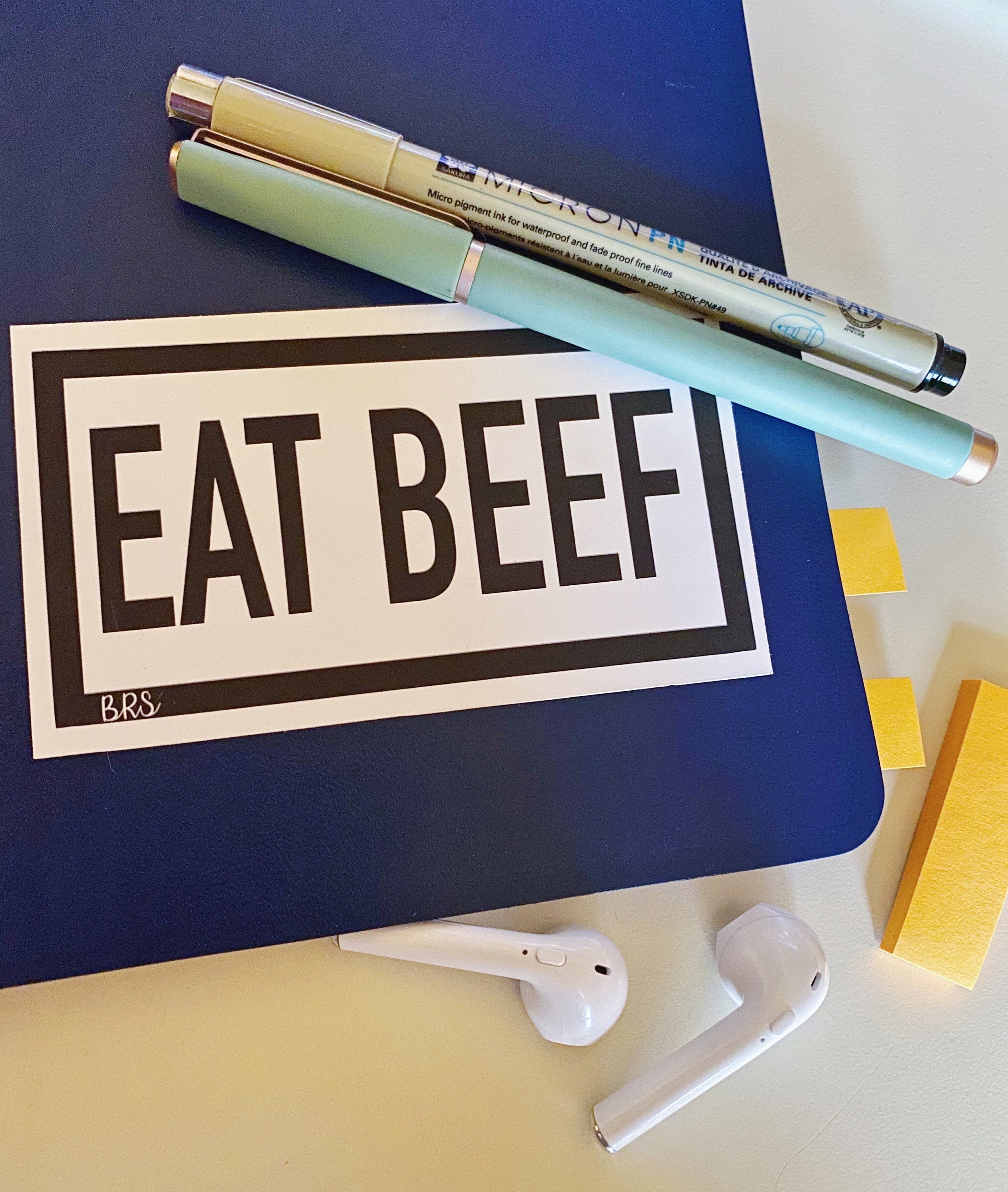 Eat Beef Waterproof Sticker | Etsy