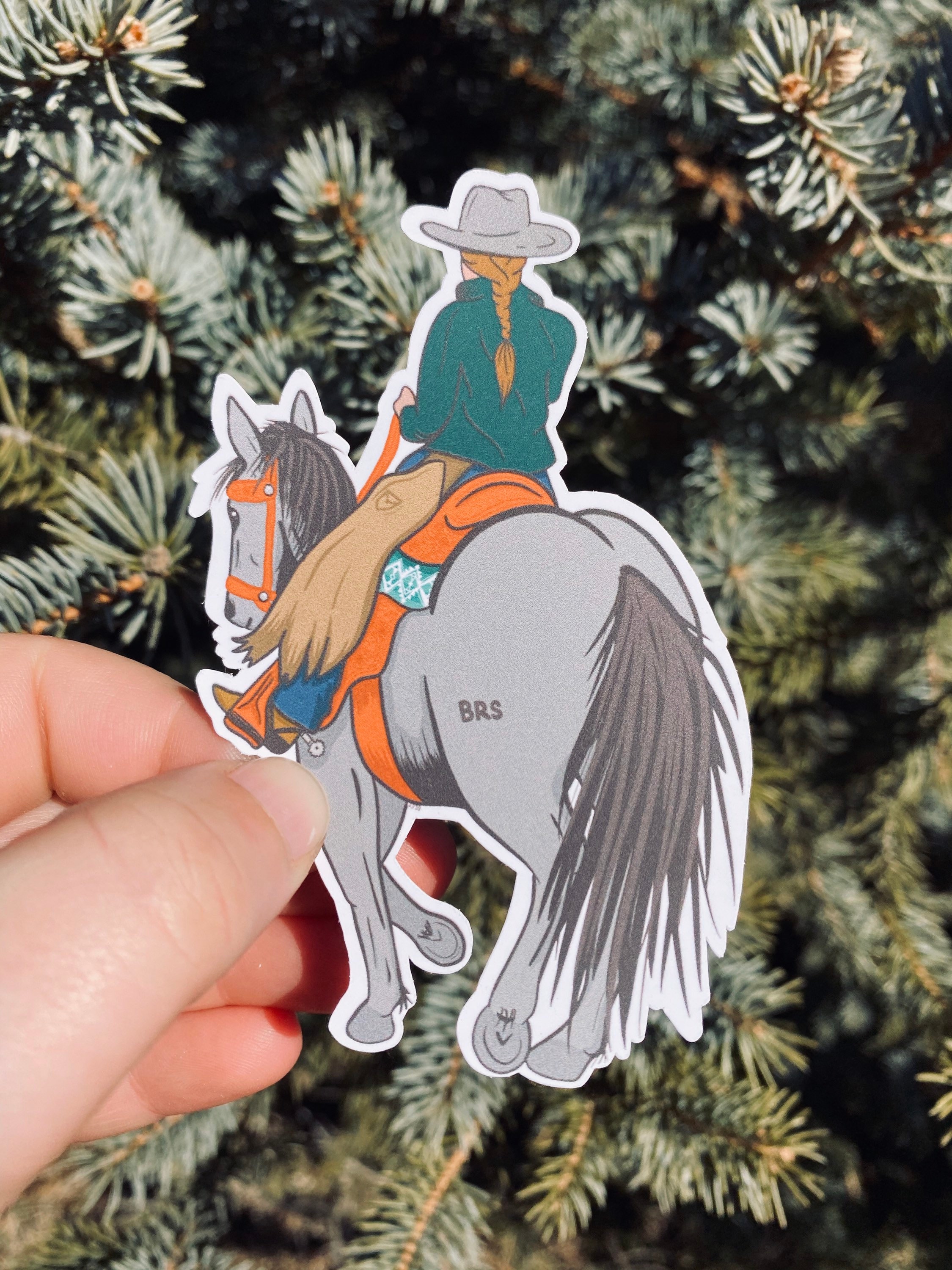 Lone Rider Waterproof Sticker | Etsy