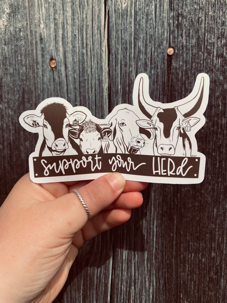 Support Your Herd Waterproof Sticker - Etsy