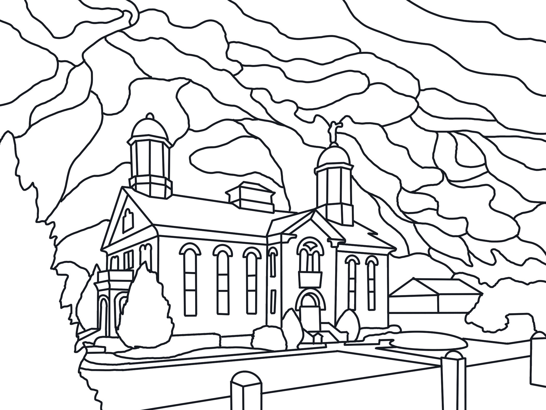 Building The Temple Coloring Pages