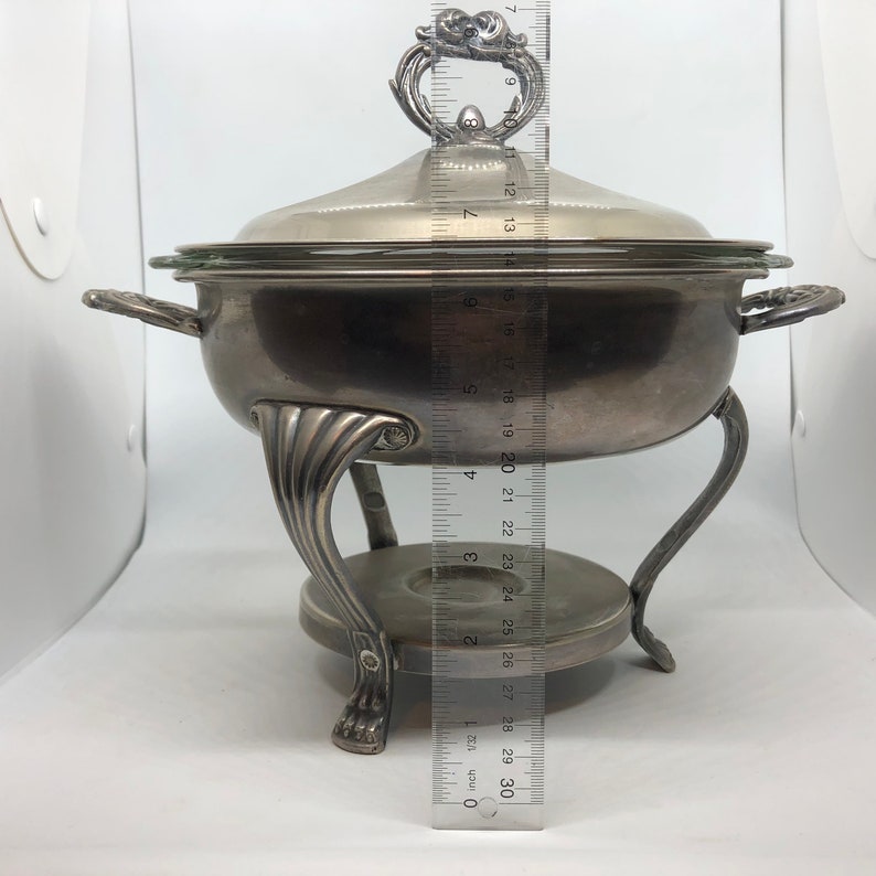 Raimond Silverplate Antique Chafing Dish With Stand, Lif and Original ...