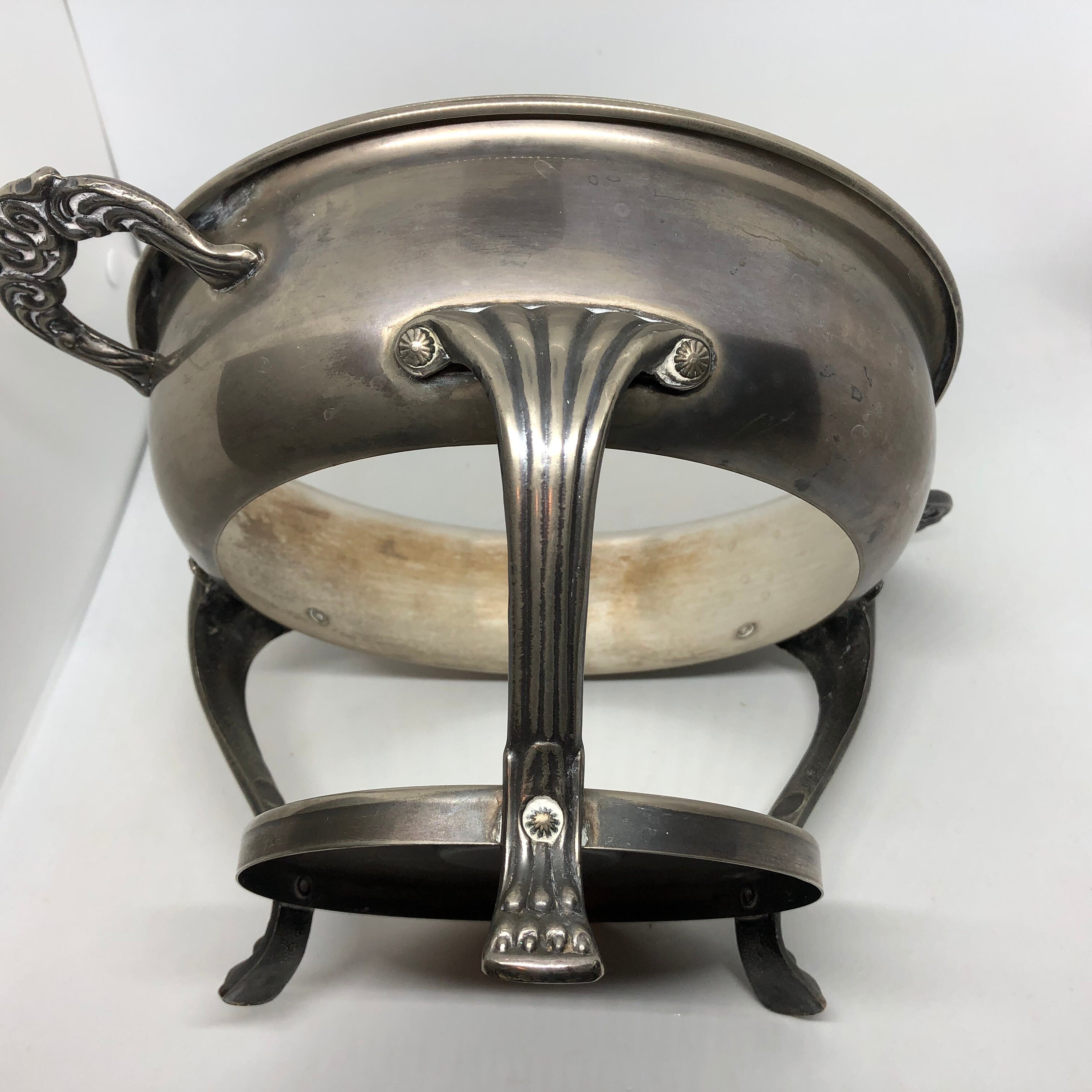 Raimond Silverplate Antique Chafing Dish With Stand, Lif and Original ...