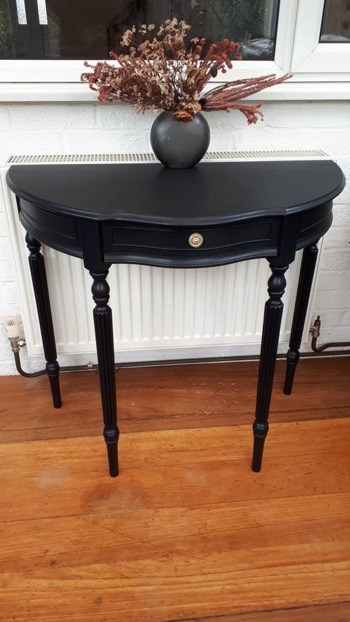 Sold**upcycled French Style Half Moon Console Table - Etsy UK