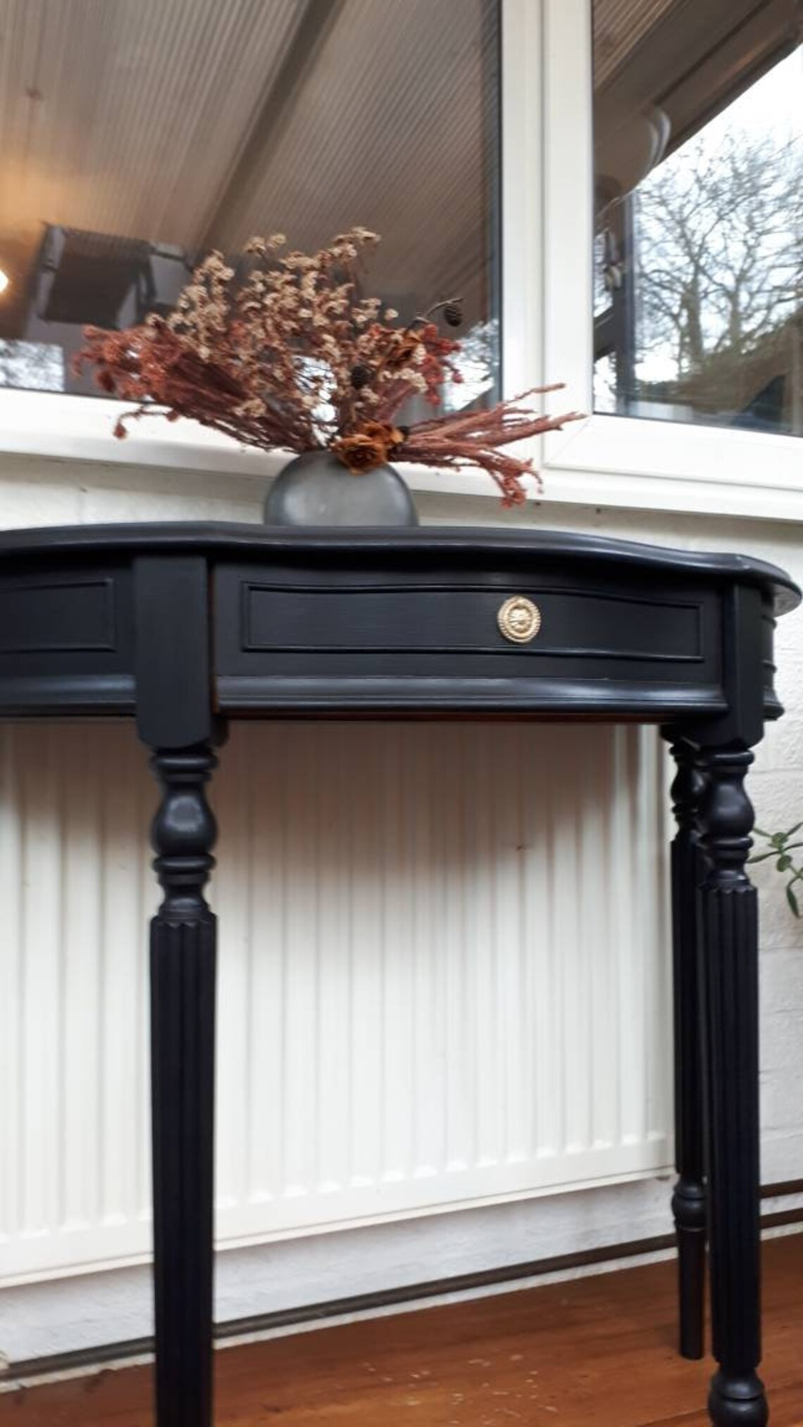 Sold**upcycled French Style Half Moon Console Table - Etsy UK