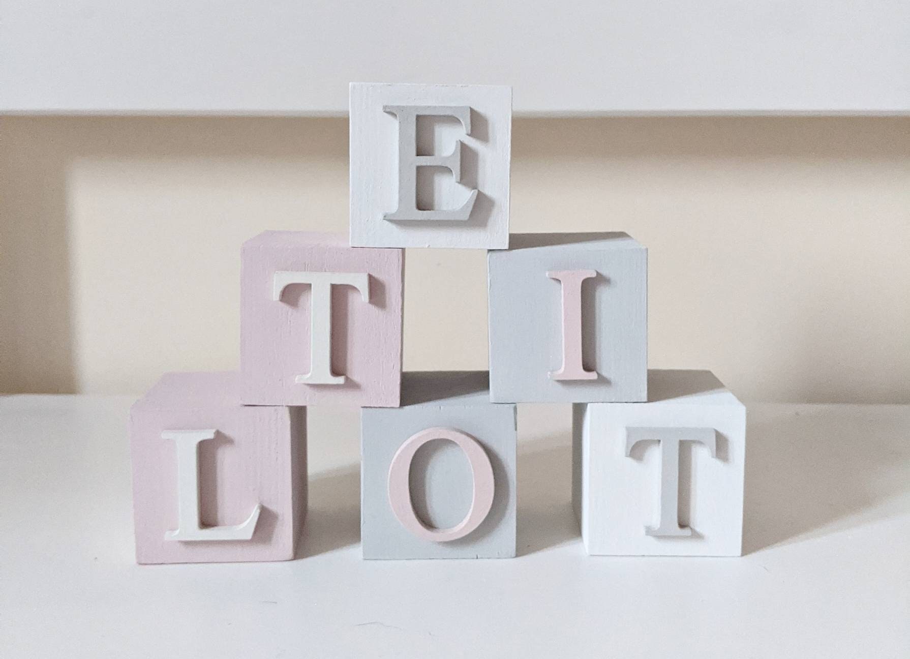 Wooden name blocks children's building blocks wooden | Etsy