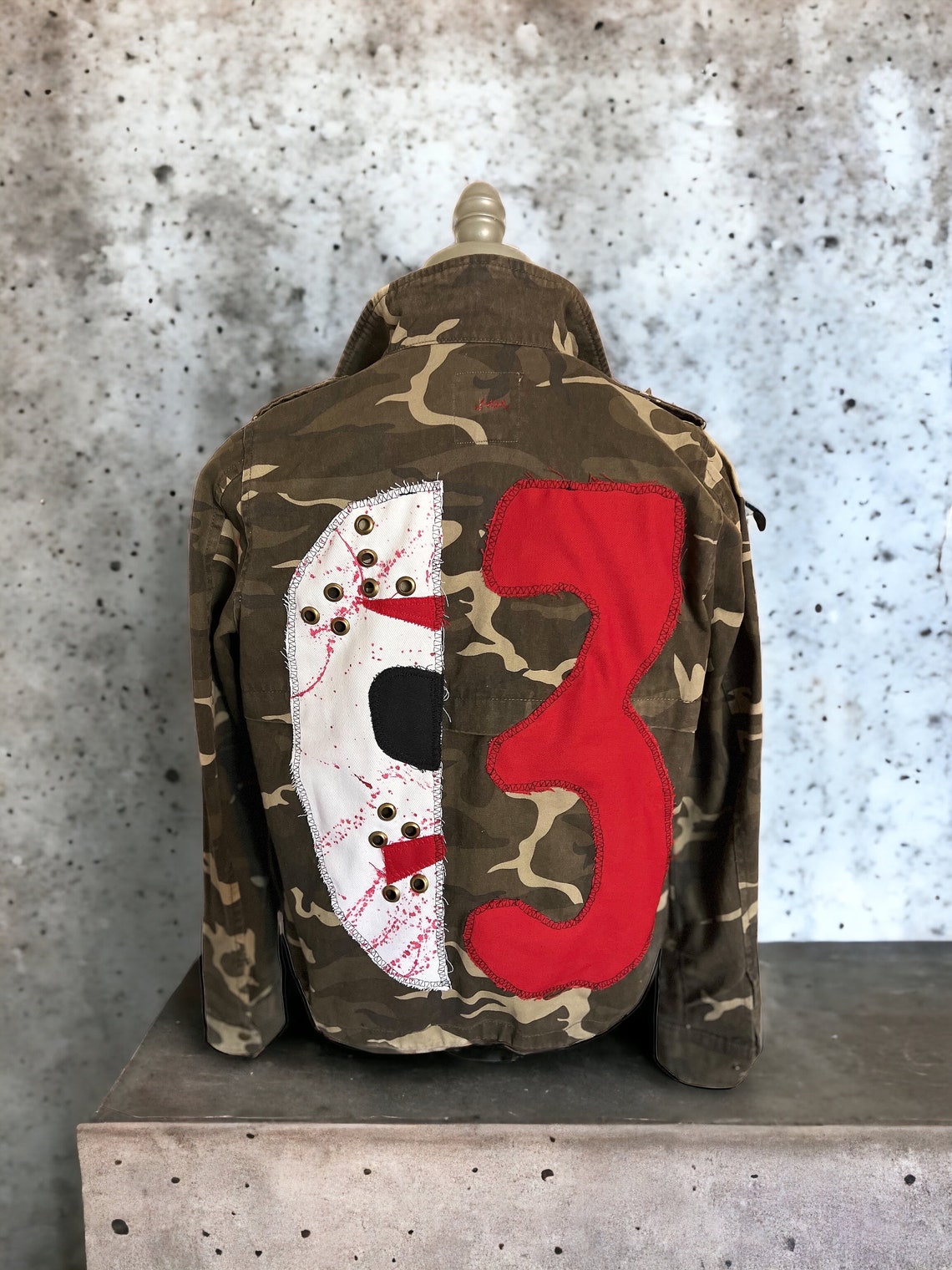 Jason Voorhees Friday the 13th Jacket Upcycled Handmade Punk Goth Heavy ...