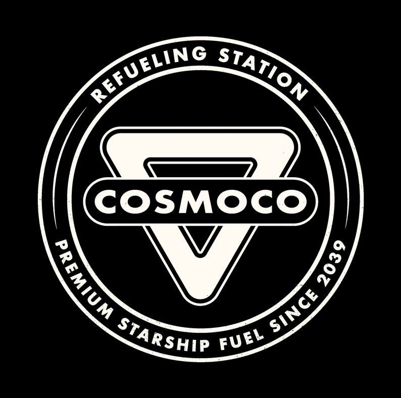 Cosmoco Minimal Logo Retro Sci-fi T-shirt - Etsy