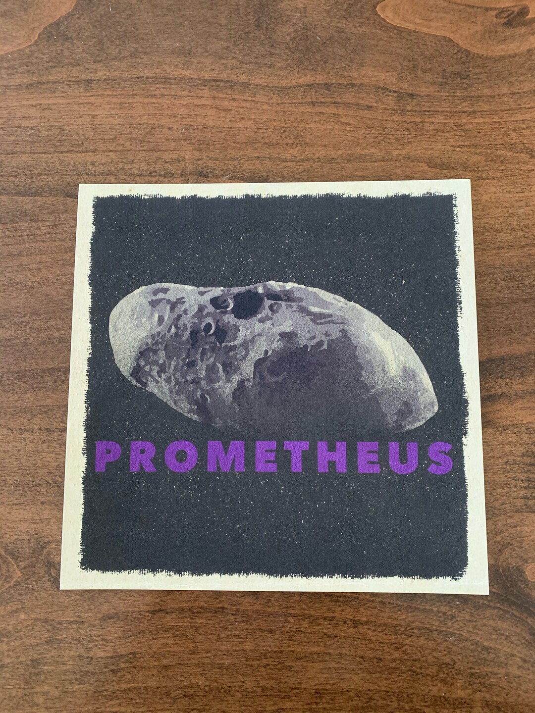 Vintage Style Space Poster Prometheus Moon - Etsy