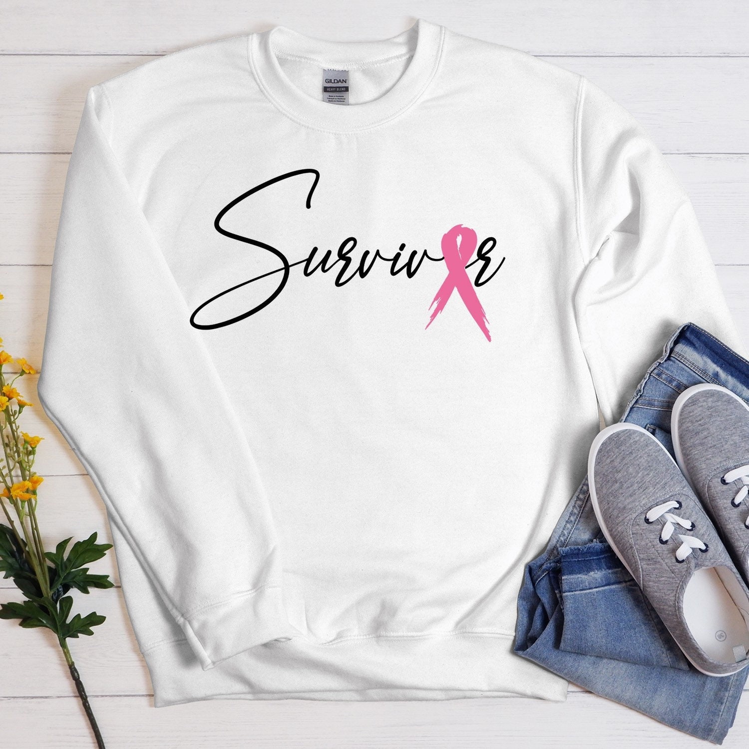 Cute Survivor Shirt,breast Cancer Shirt, Cancer Awareness Sweatshirt ...