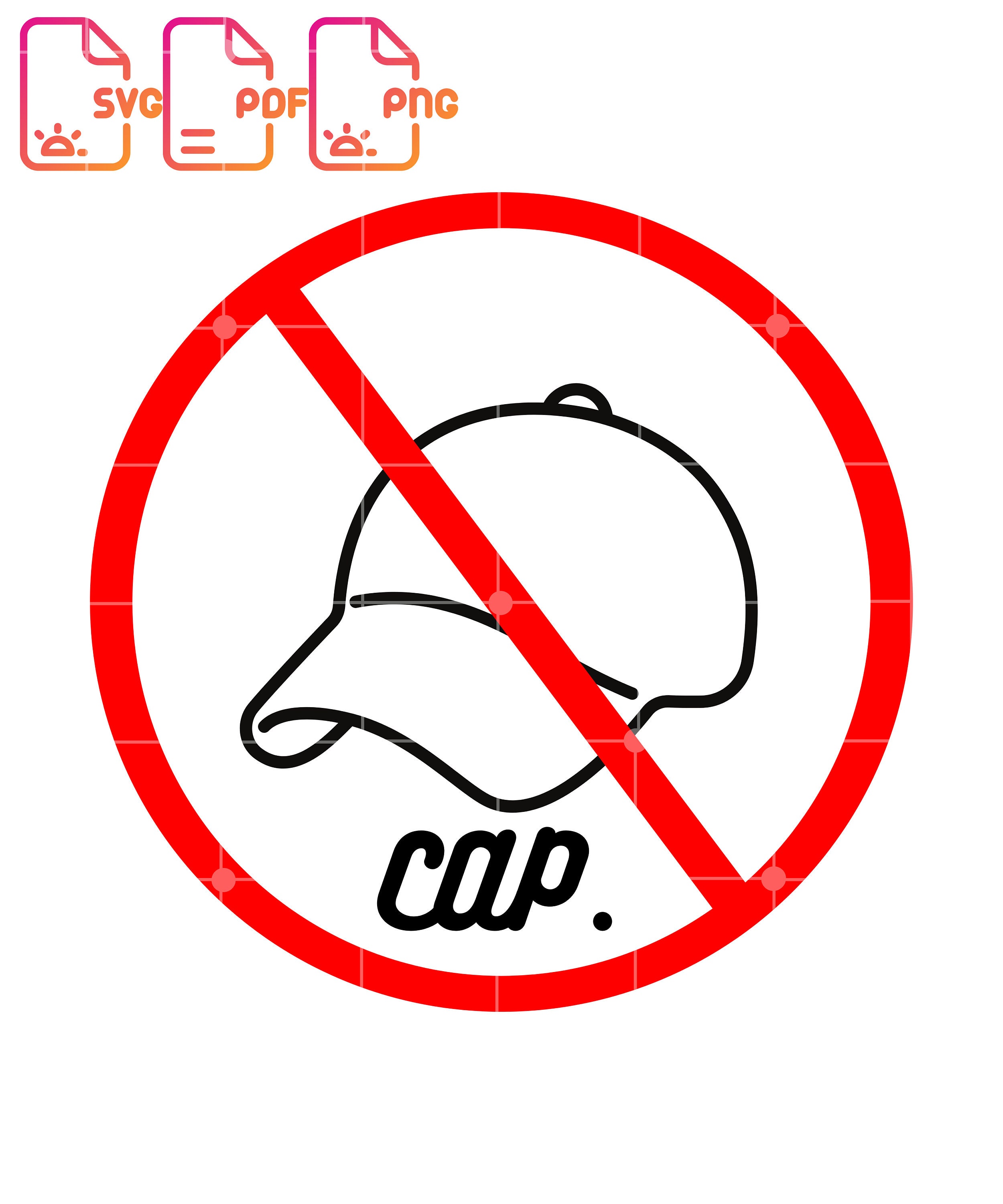 No Cap - SVG, PDF, PNG Files for Instant Download - Etsy