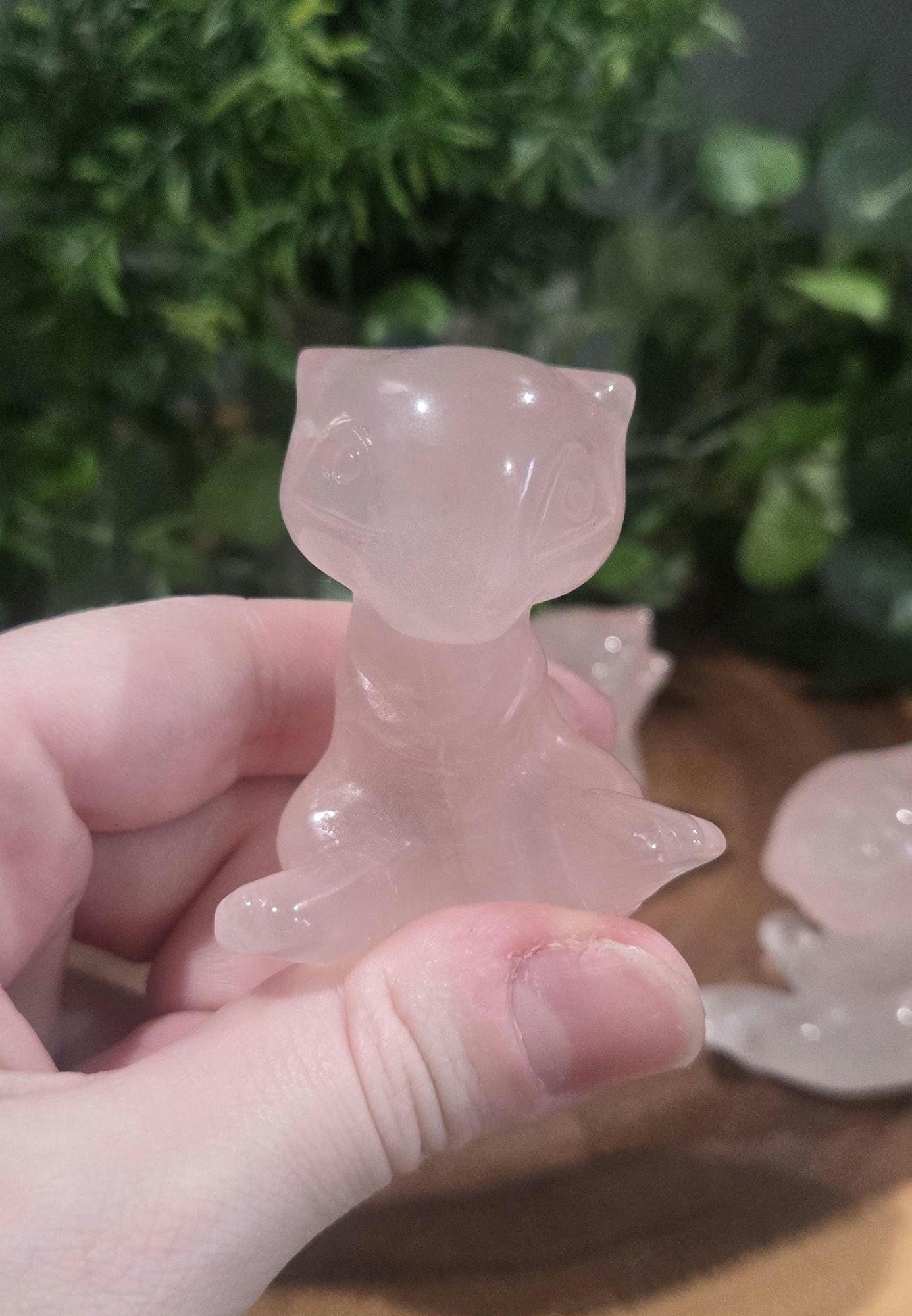 Rose Quartz Mew Carving - Etsy