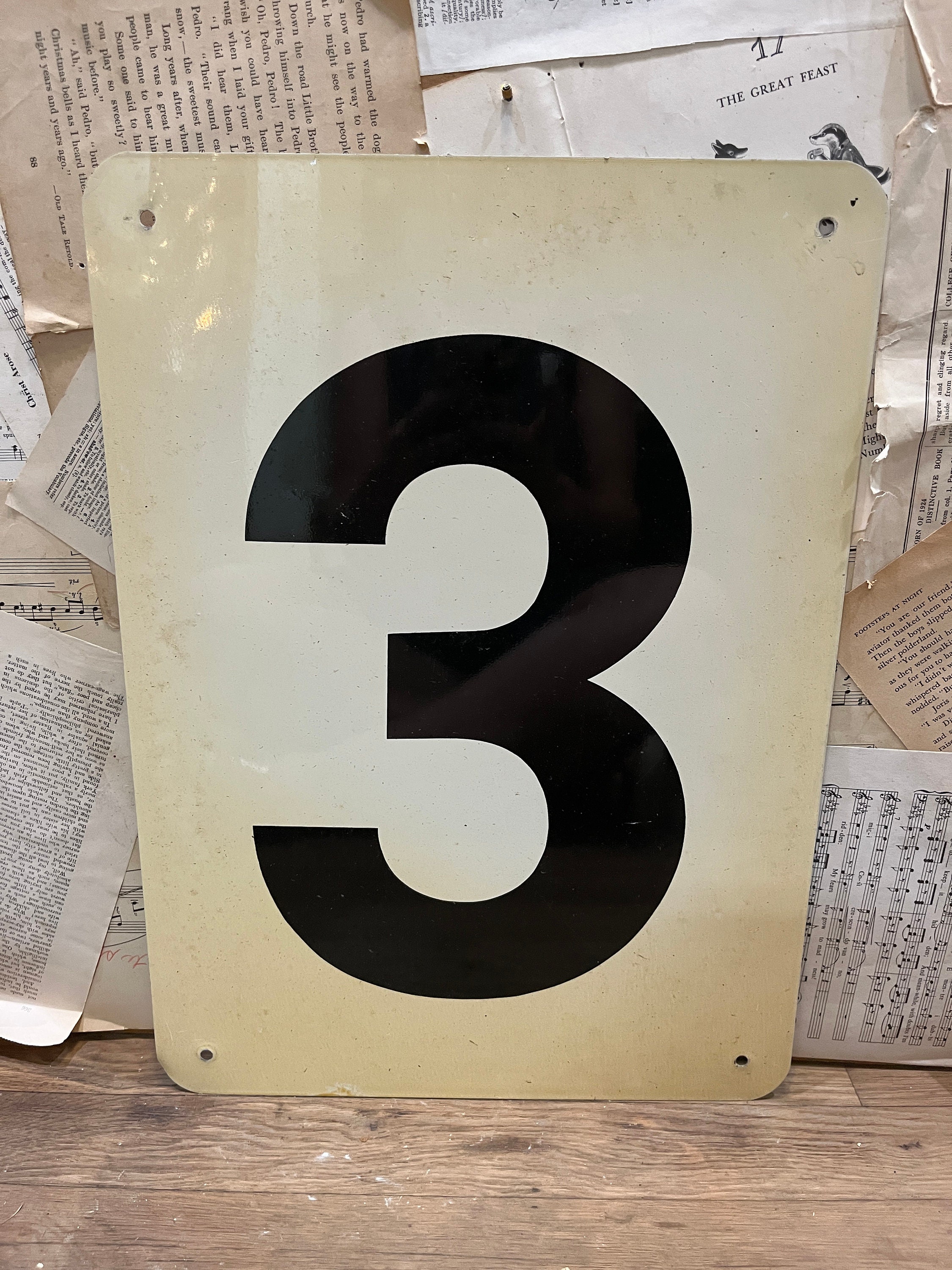 Vintage Metal Gas Station Number Sign Two Sided 2/3 - Etsy