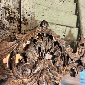 Vintage Antique French Rococo Style Wall Mirror - Cast Metal on Wood ...