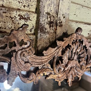 Vintage Antique French Rococo Style Wall Mirror - Cast Metal on Wood ...