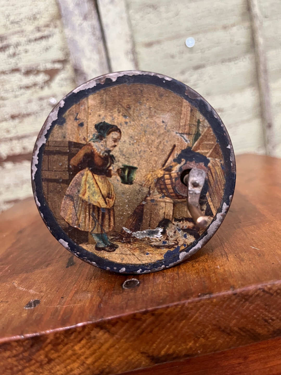 Antique Victorian French Child's Metal Music Box Painted - Etsy