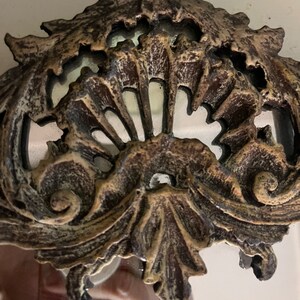 Vintage Antique French Rococo Style Wall Mirror - Cast Metal on Wood ...