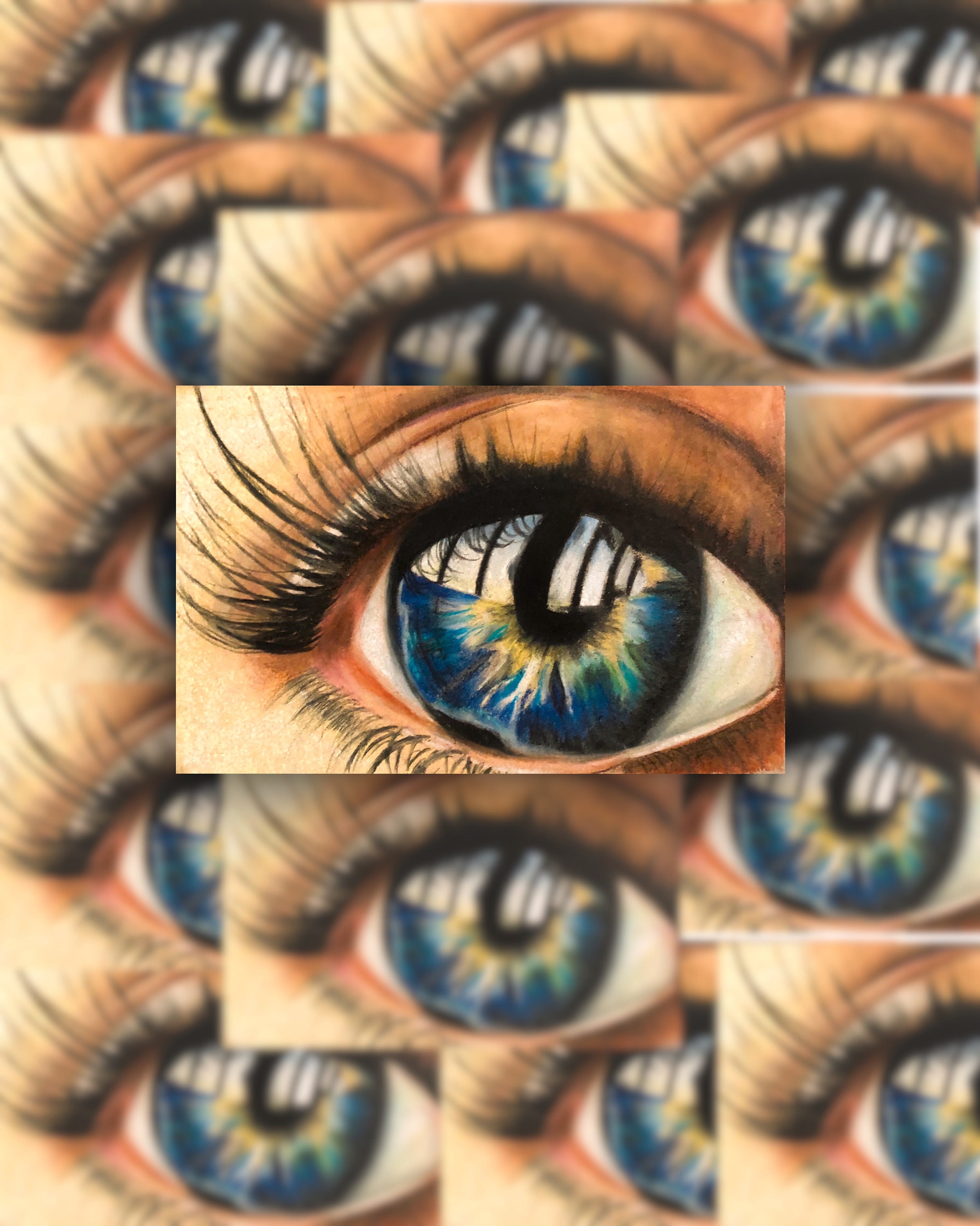 Blue Eye Sticker Eye Ball Sticker Eyelash Sticker Hand | Etsy