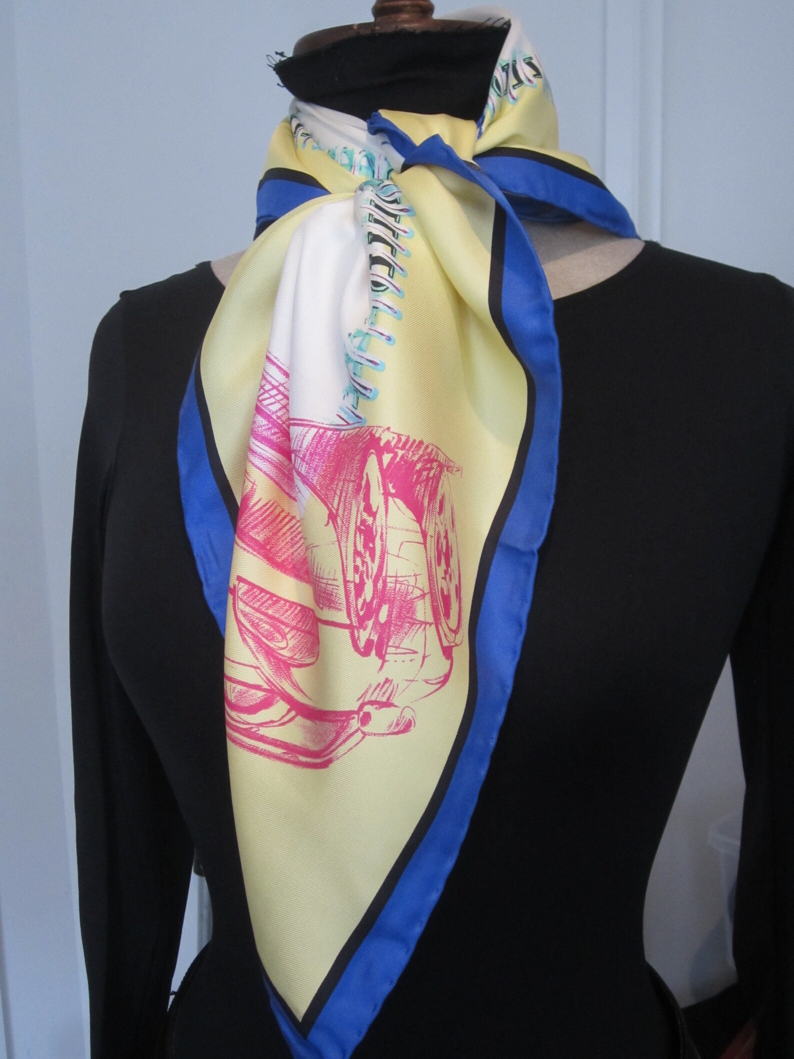 100 % Silk Porsche Boxster Scarf Auto Memoribilia Sports | Etsy