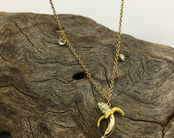 Swarovski banana necklace store