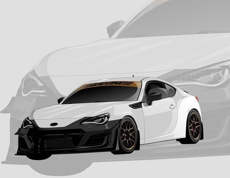 Custom Your Car Illustration/ Car Line Art Drawing/ Digital | Etsy