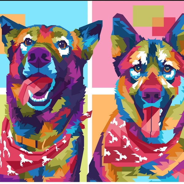 Pop Art Pet Portrait - Etsy