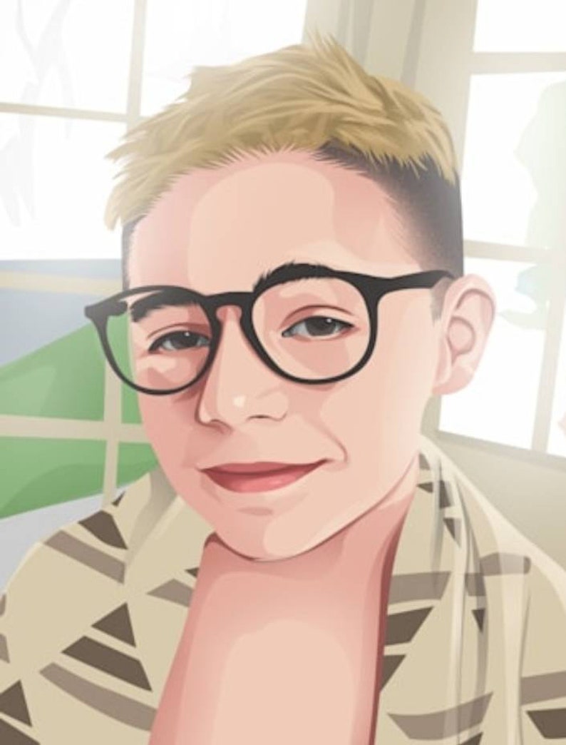 Cartoon Portrait Custom Cartoon Portrait Vector Art Custom - Etsy