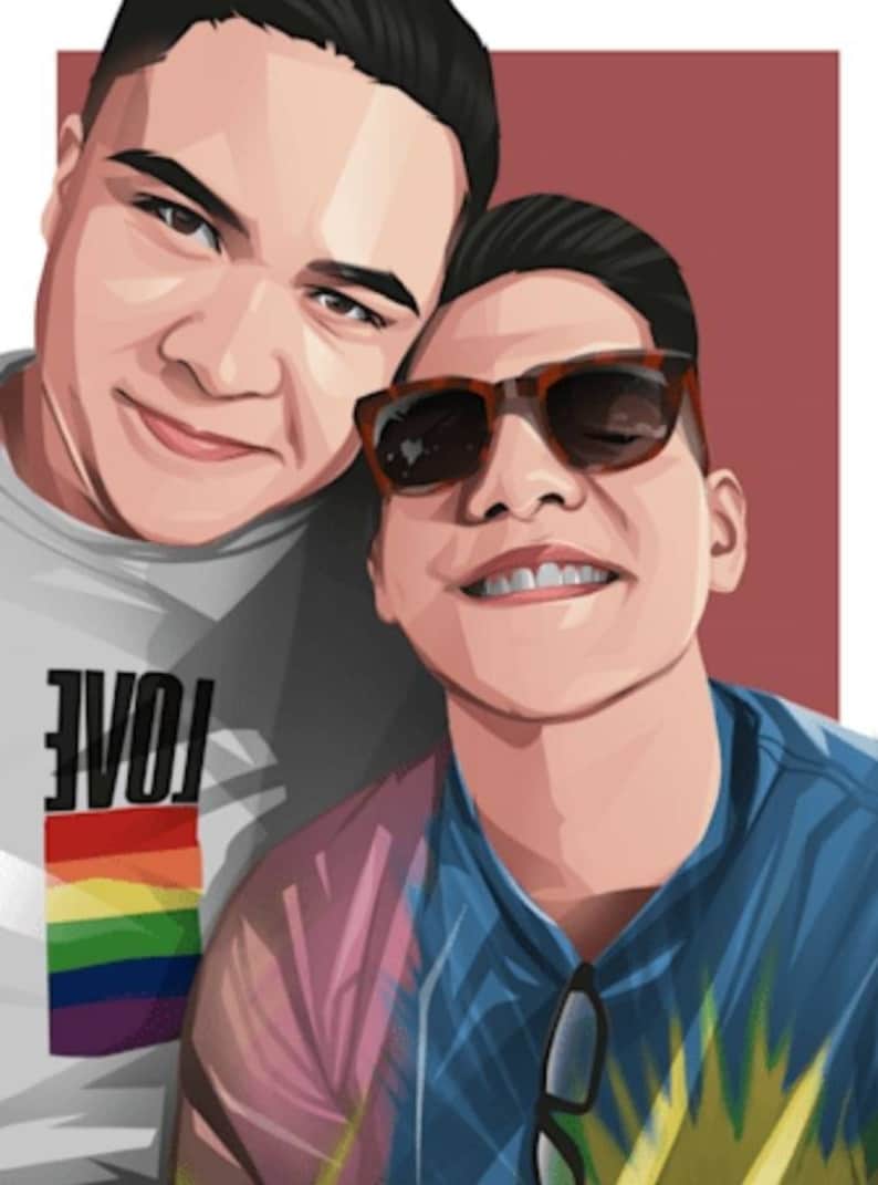 I Will Draw Vector Portrait From Your Photo Cartoon Portrait, Custom ...