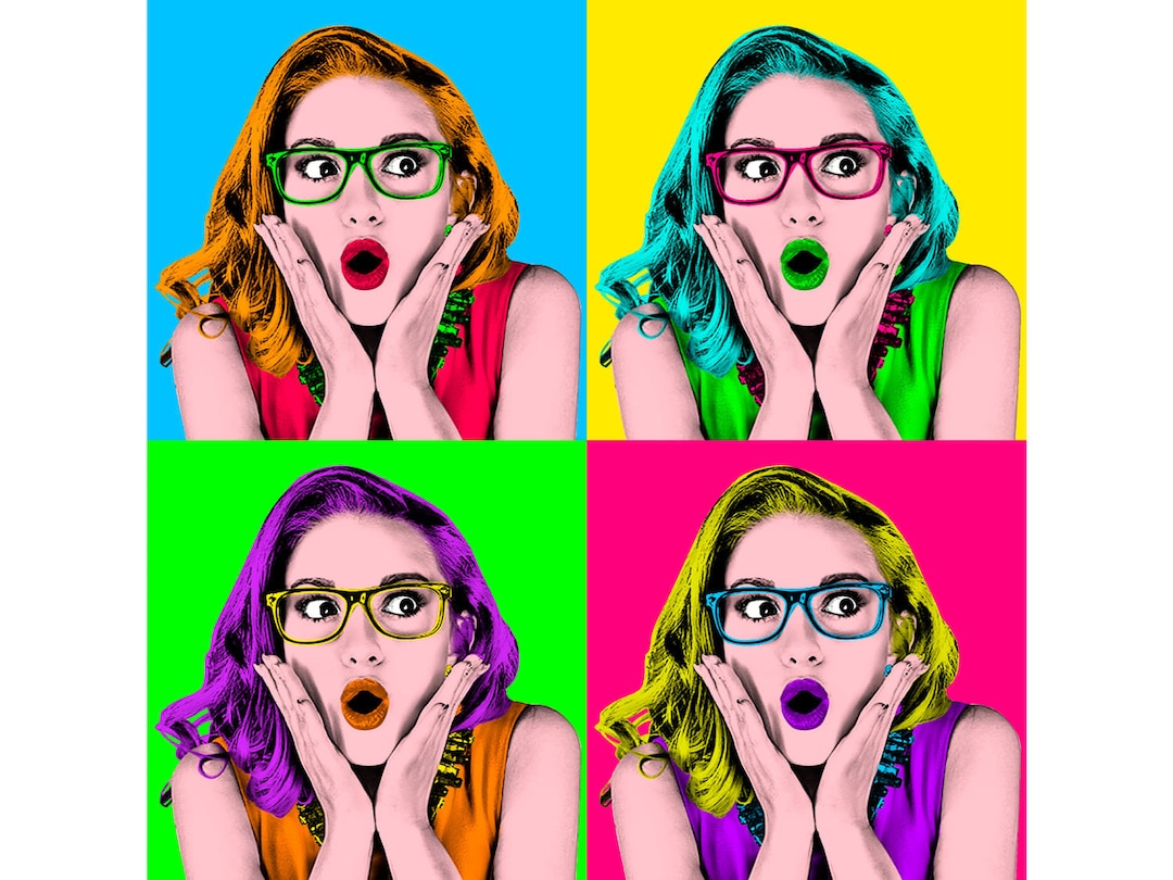 Colorful Custom Pop Art – Unique Portrait From Photo, ,andy Warhol Pop ...