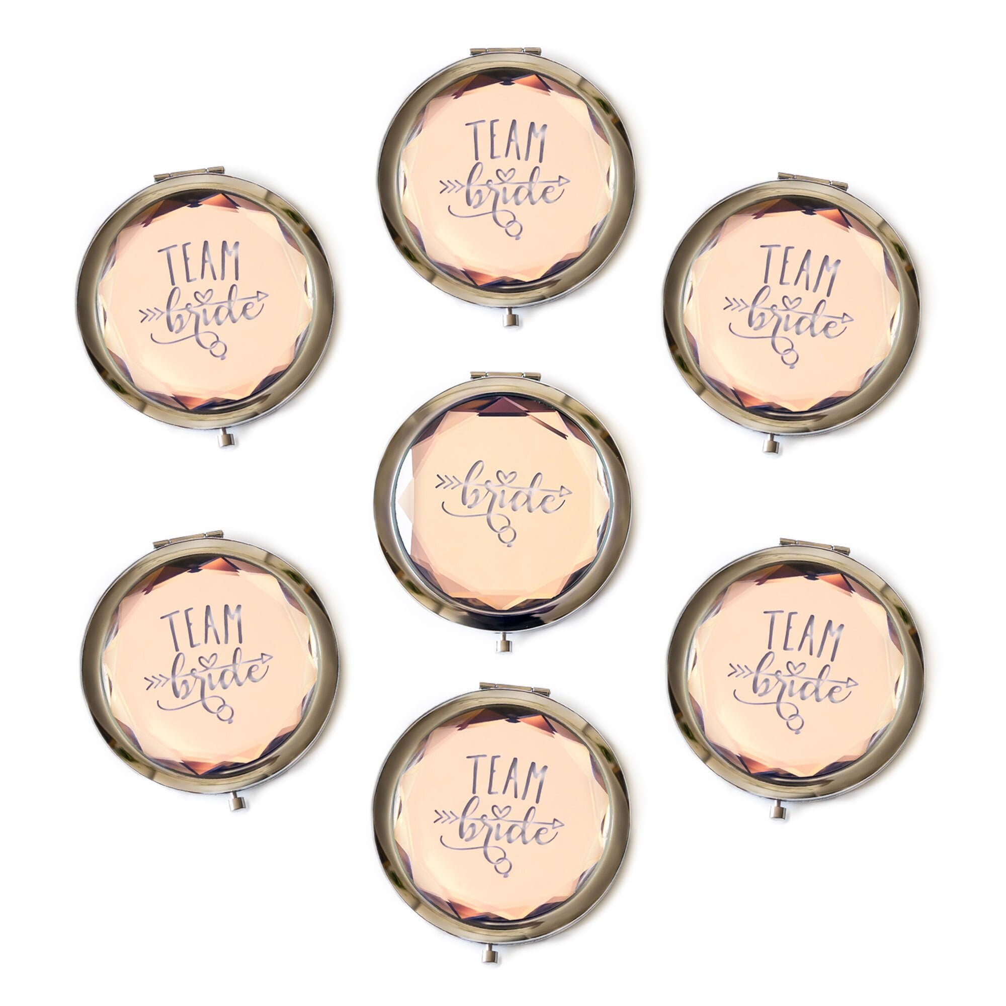 Bridesmaid Gifts Bride Tribe Team Bride Compact Makeup Mirrors for ...