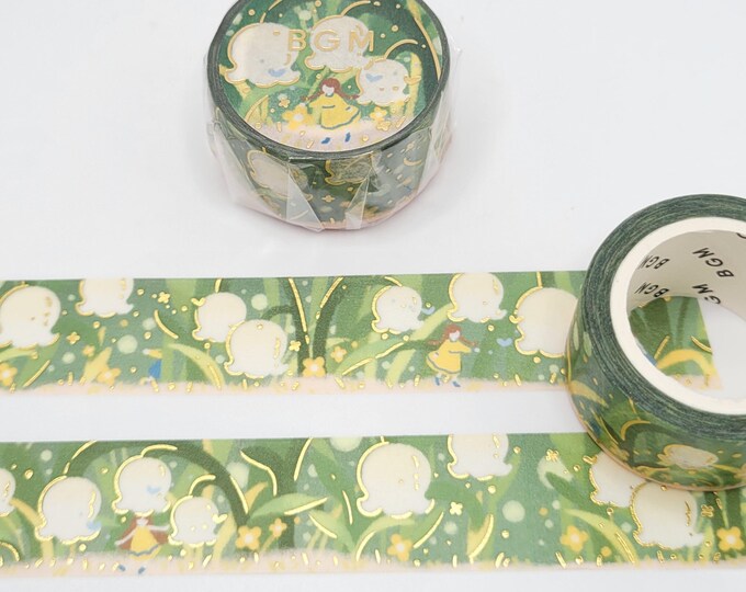 BGM Hana Akari Floral Washi Tape / Flower Girls Washi Tape / Gilded ...