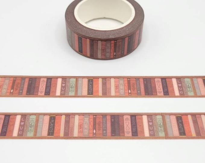 Library Books Washi Tape: Decorative Planner Embellishment - Etsy