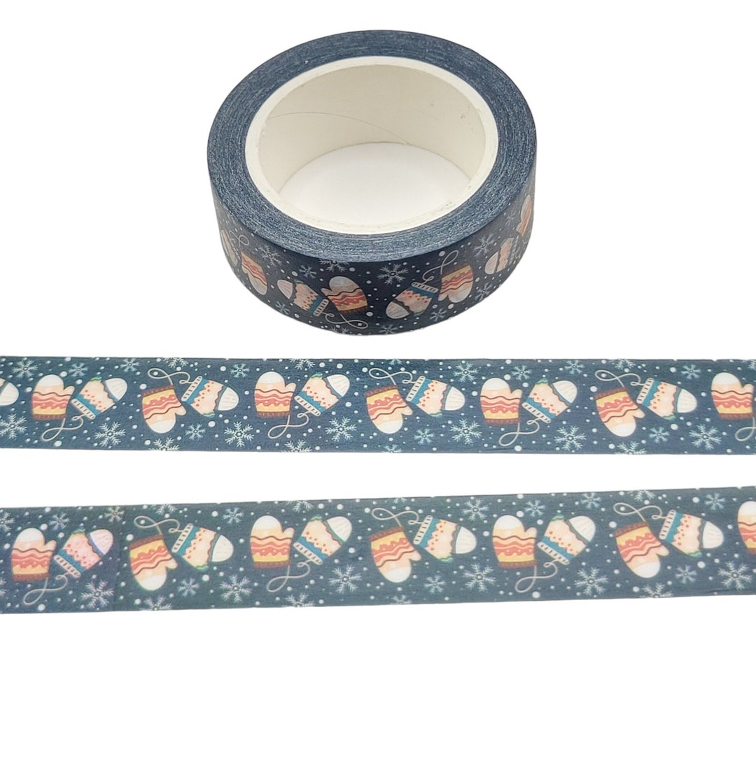 Winter Mittens and Snowflakes Washi Tape / Pen Pal Gift / Planner or ...