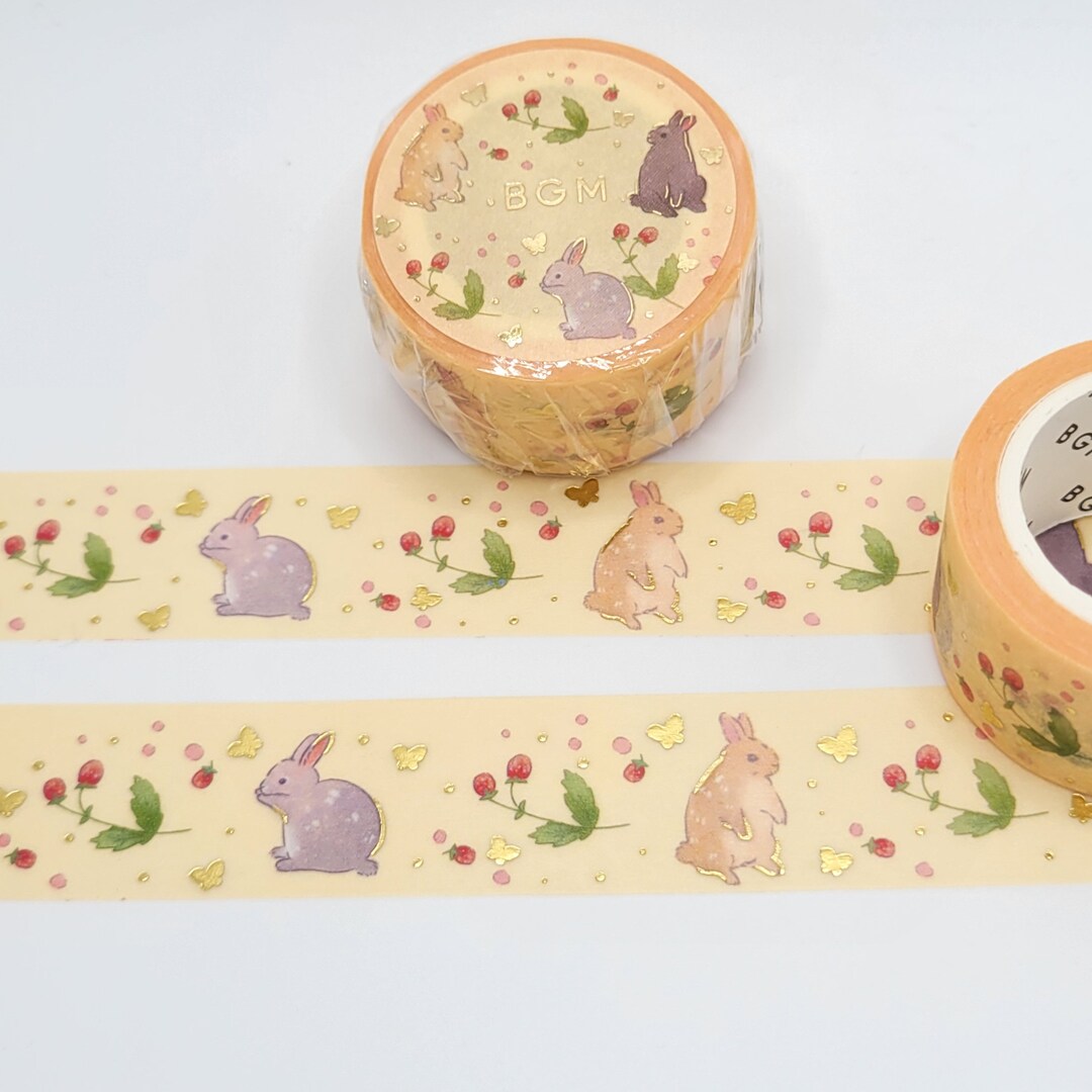 BGM Berries and Bunnies Washi Tape / 20mm Cute Rabbit Washi / Rabbit ...