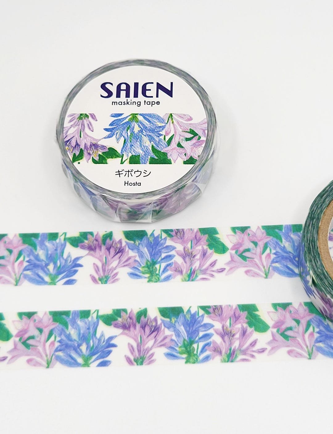 Saien Watercolor Hosta Washi Tape / Floral Washi Tape / Japanese Washi ...