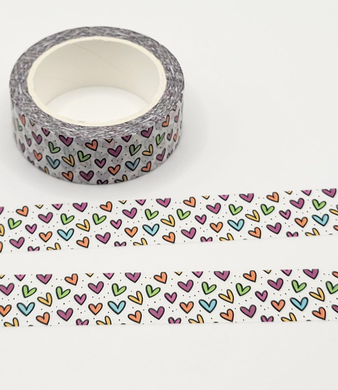 Colorful Hearts Washi Tape / Love Washi / Pen Pal Gift / Valentine's ...