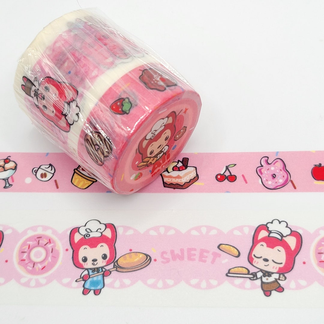 Ali Sweets Washi Tape Set: BGM Fox Cub, Kawaii Planner Tape - Etsy